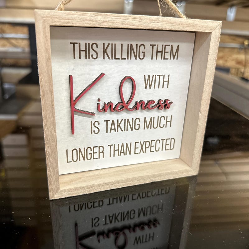 Kindness Wood Sign - Etsy