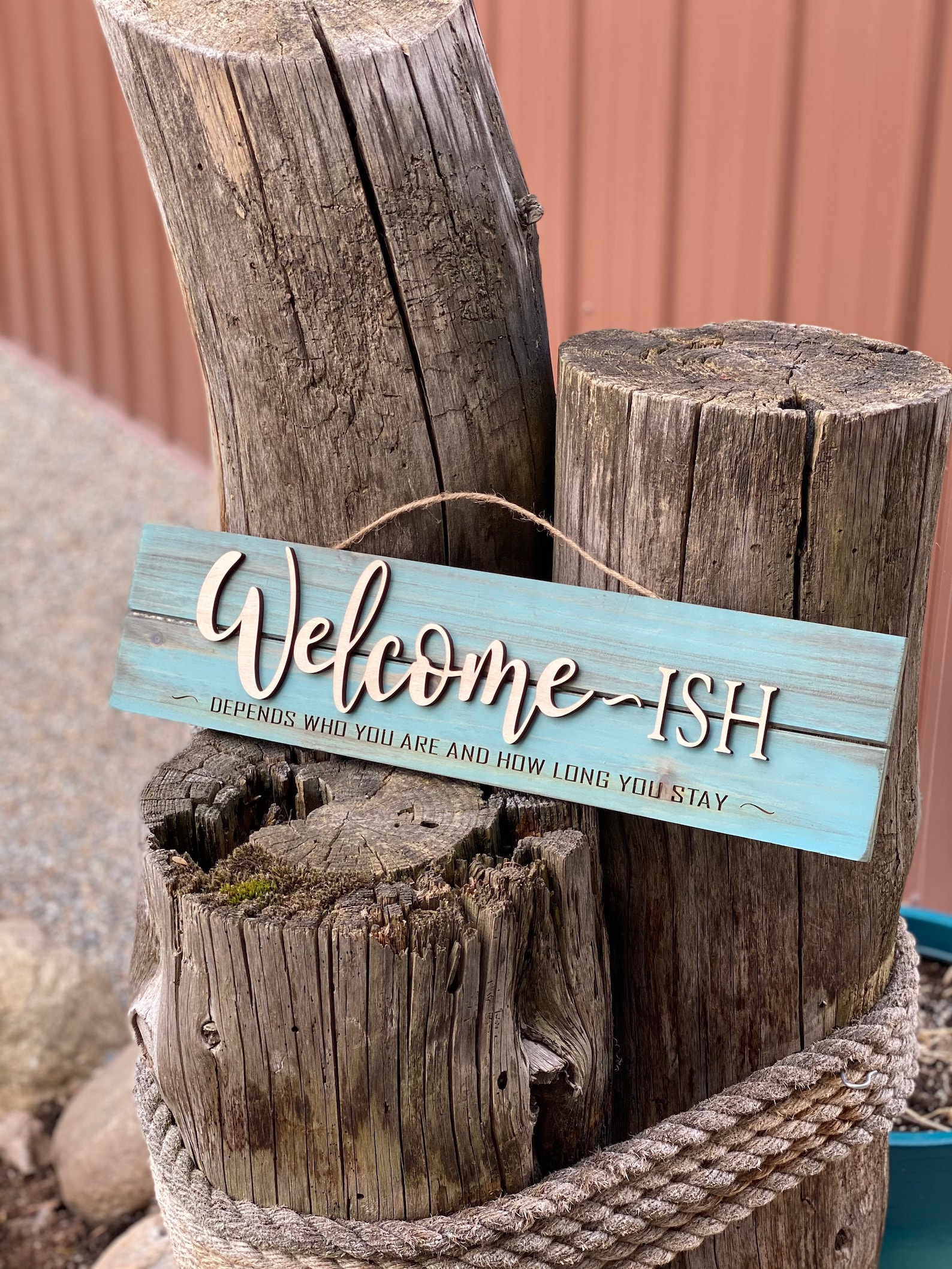 Welcome Sign Door Sign Welcome-ish Sign Wood Sign Laser | Etsy