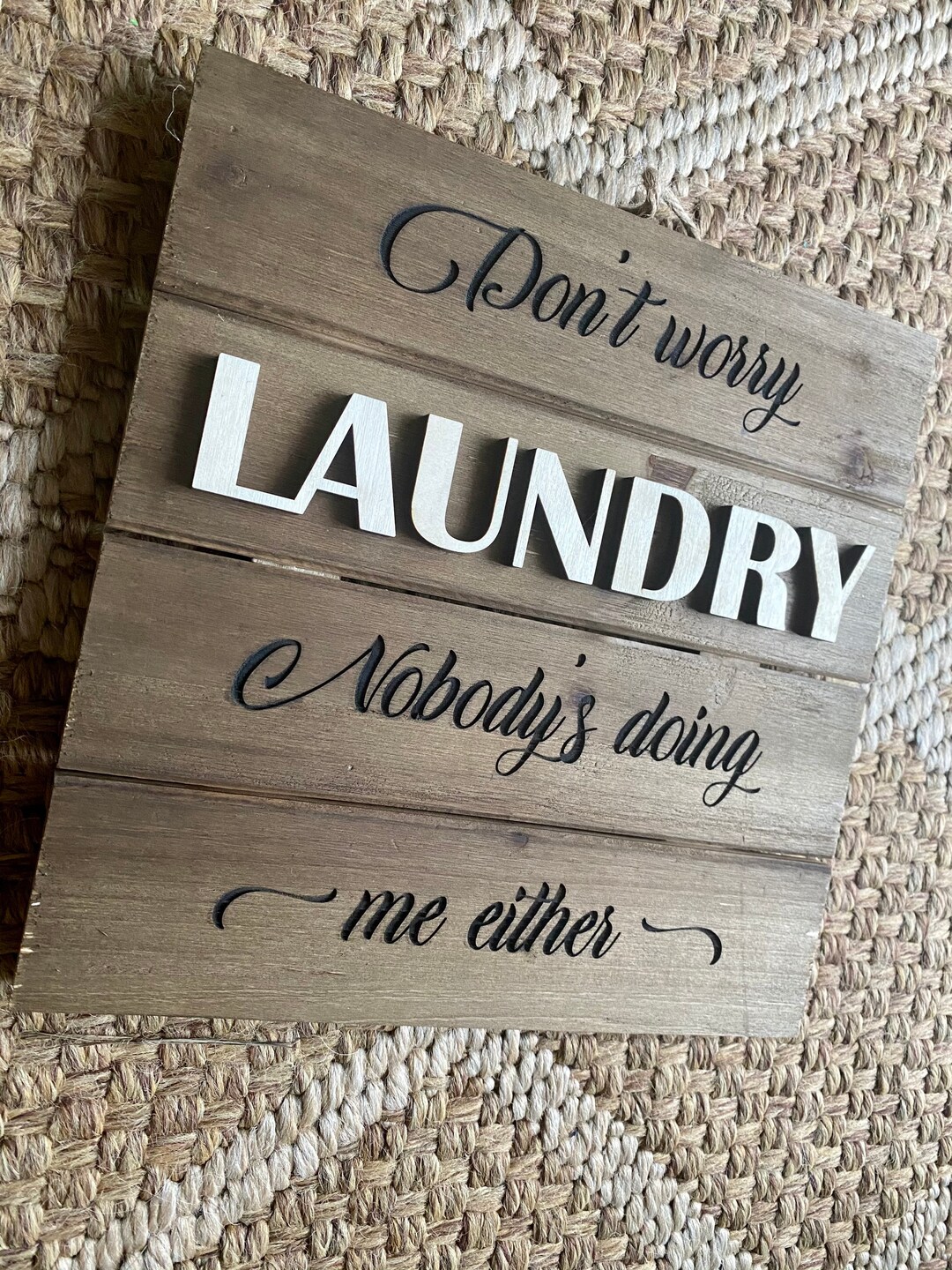 Laundry Room, Wooden Funny Sign, Farmhouse Wood Sign, Rustic Decor ...