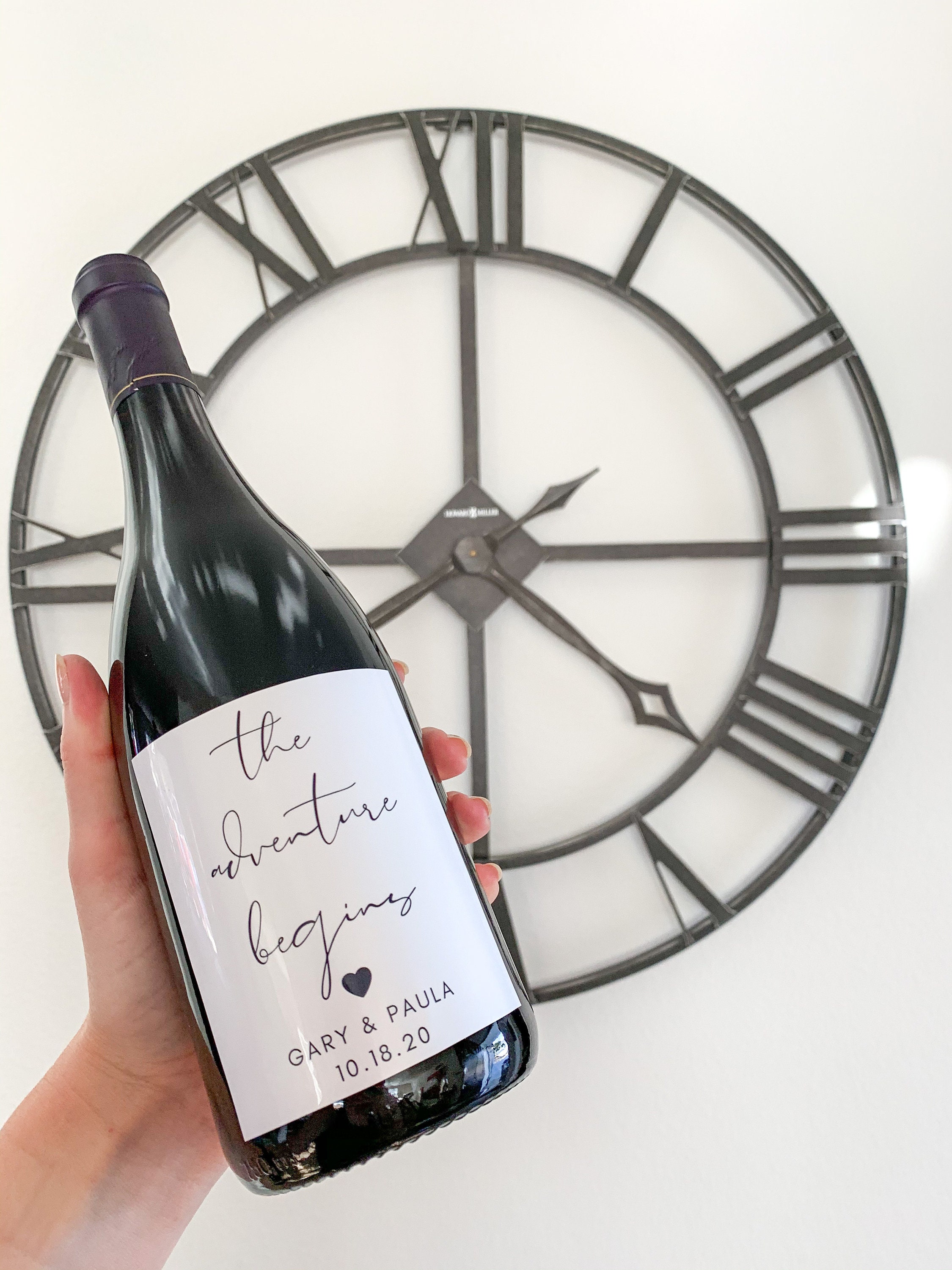 Custom Wine Label Personalized Wine Label Add Text to Wine | Etsy