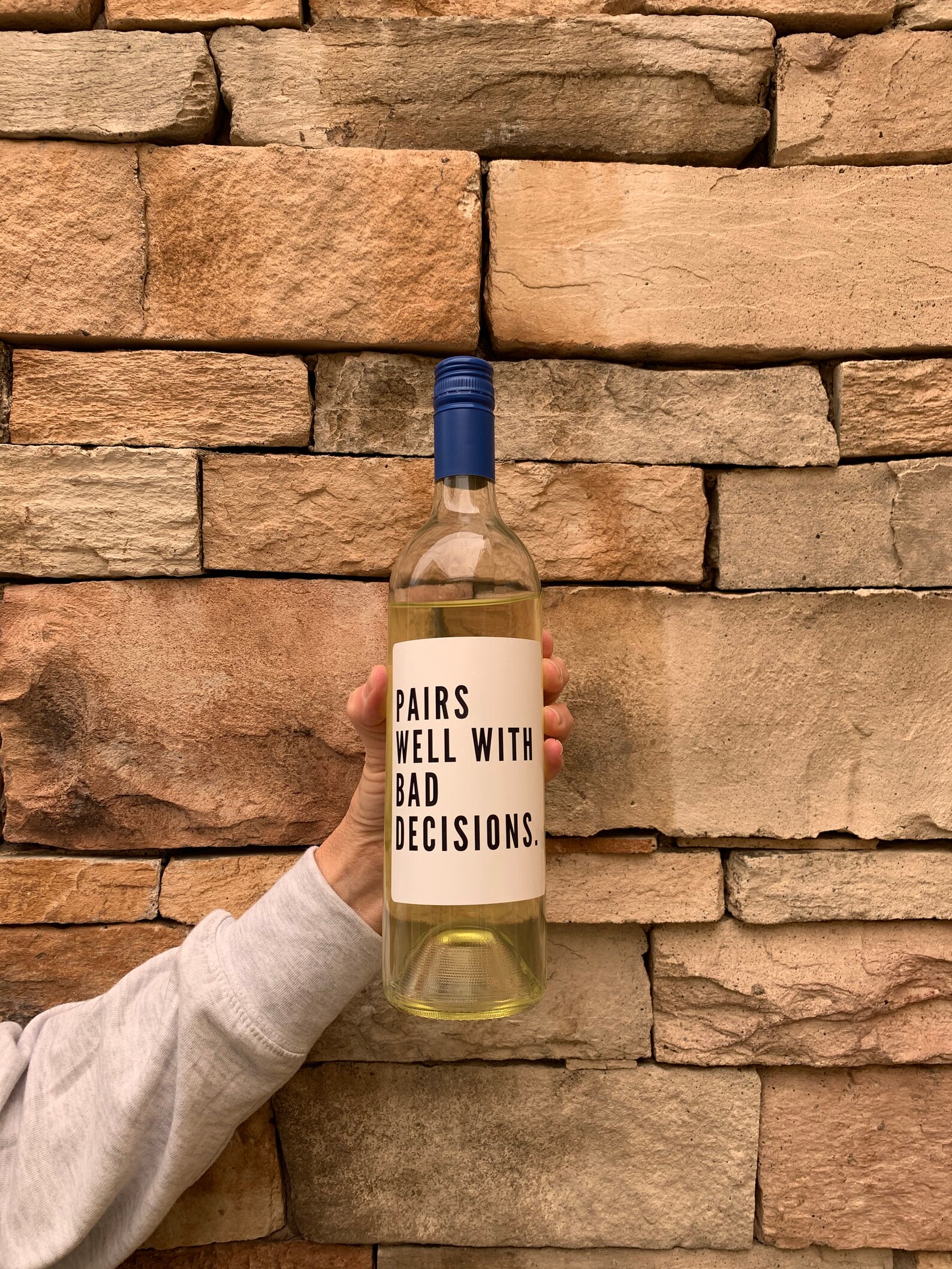 Wine Label 'pairs Well With Bad Decisions' - Etsy