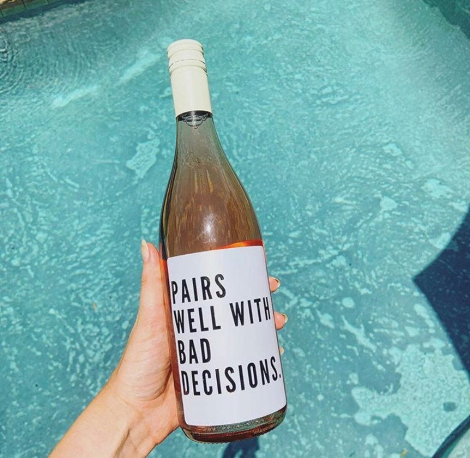 Wine Label 'pairs Well With Bad Decisions' - Etsy