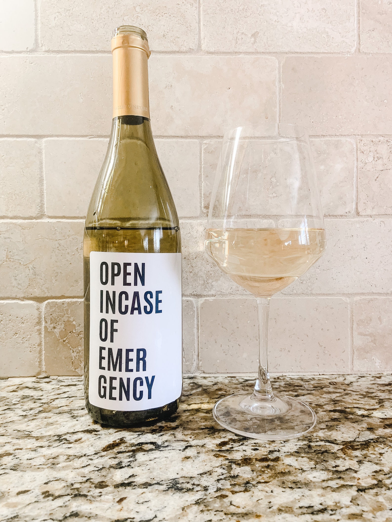Wine Label 'open in Case of Emergency' | Etsy