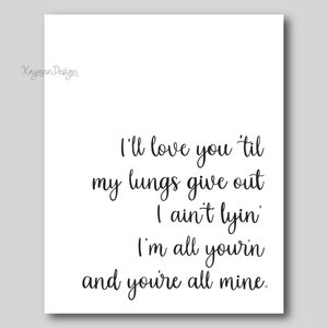 Tyler Childers All Yourn Printable - Etsy