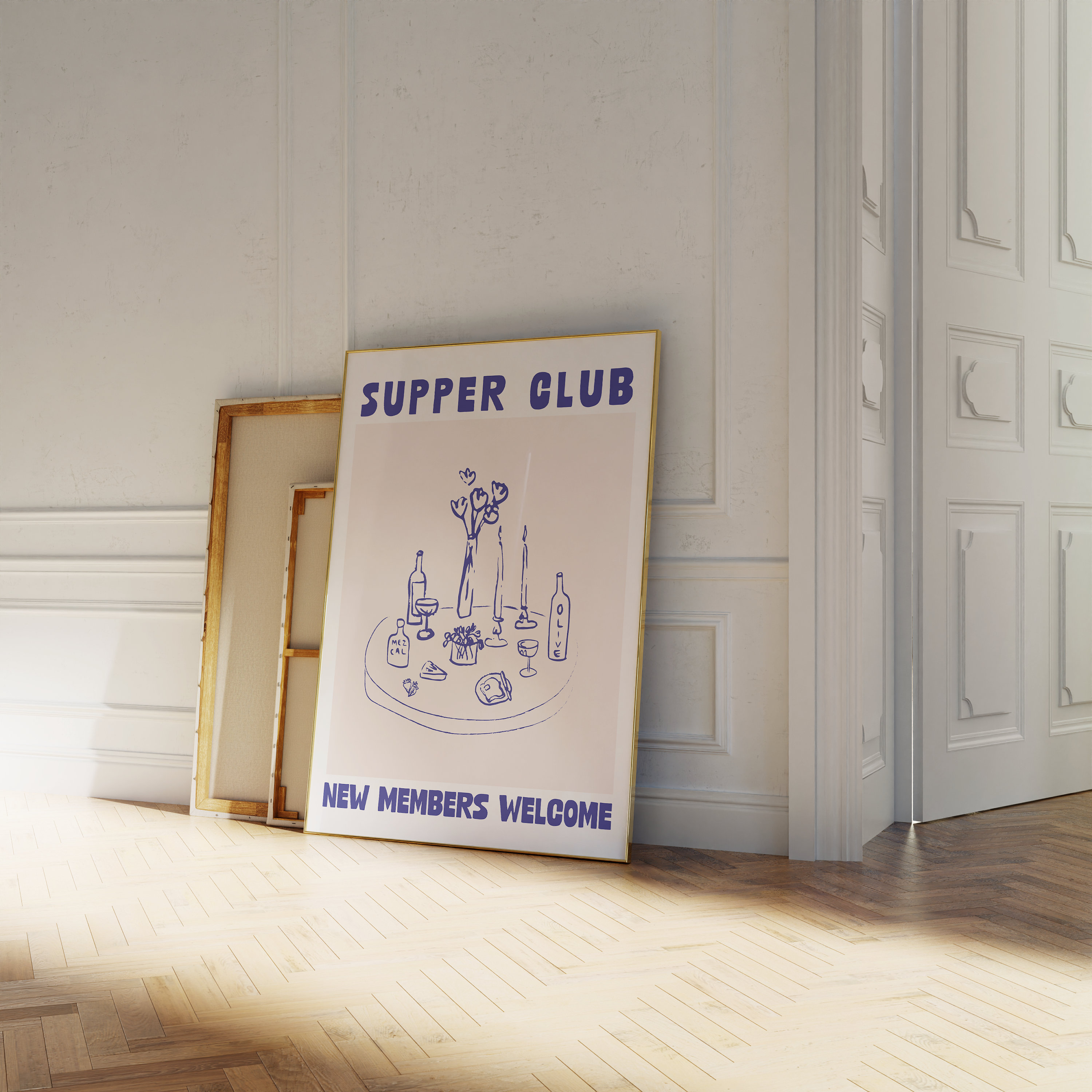 Supper Club Print – Vintage Kitchen Wine Art (digital Download) - Etsy