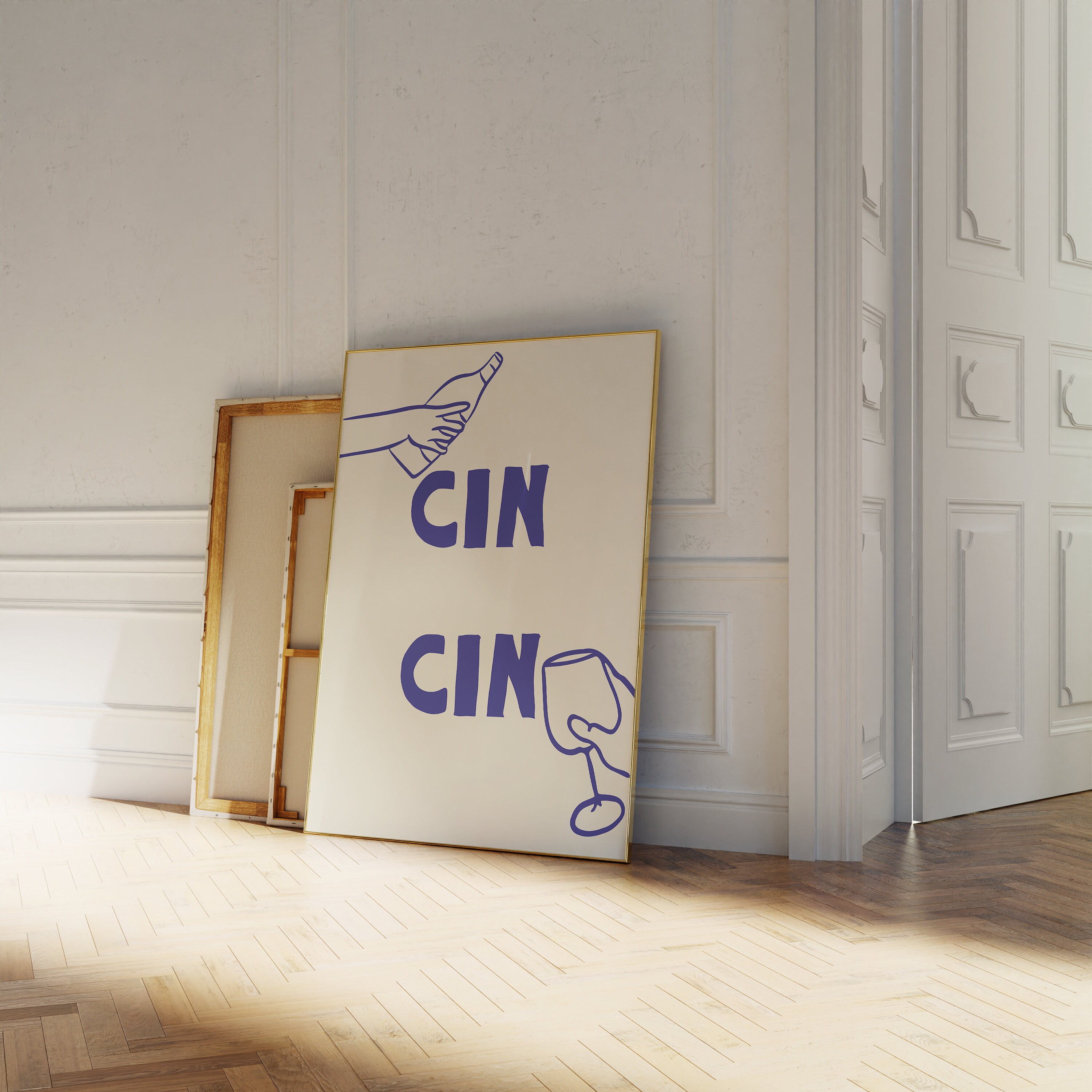 Cin Cin Print - Cheers Digital Download- Retro Wine Print - Retro ...