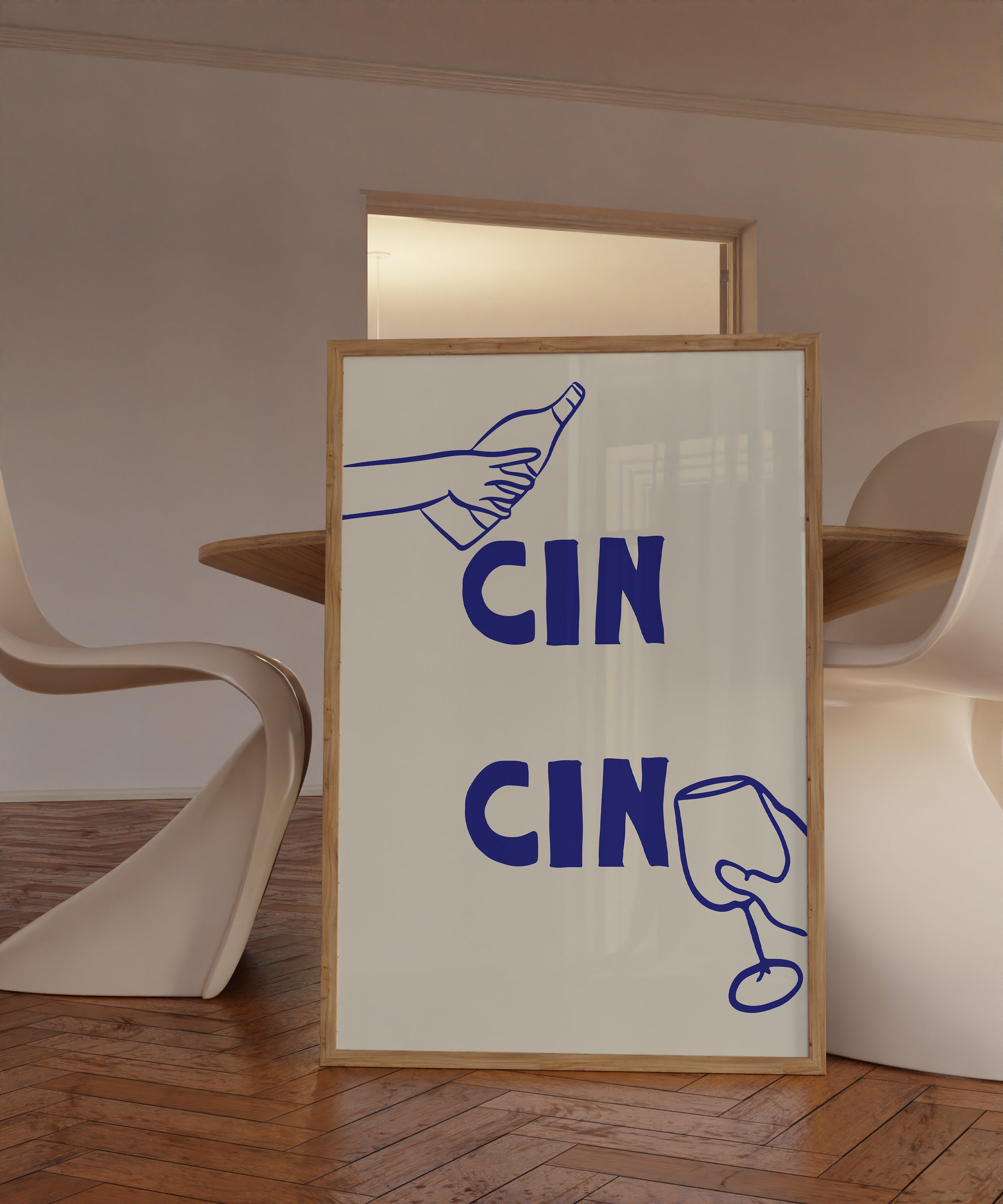 Cin Cin Print - Cheers Digital Download- Retro Wine Print - Retro ...