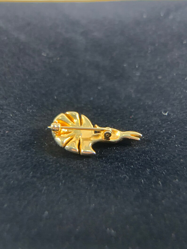Vintage Gold and Diamond Bird Brooch Pin. - Etsy