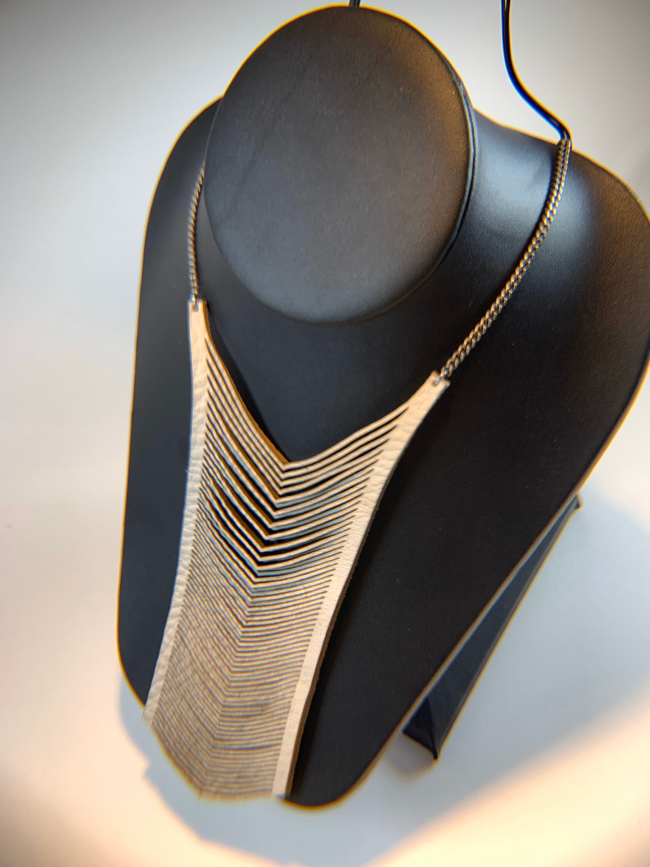 Vintage Leather Design With Chain Necklace - Etsy