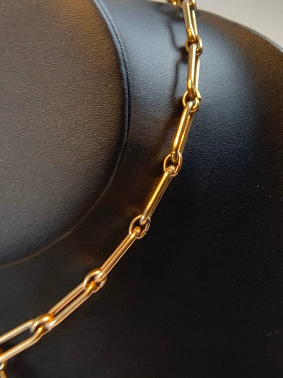 Vintage gypsy bohemian gold pendant chain necklace - Gem