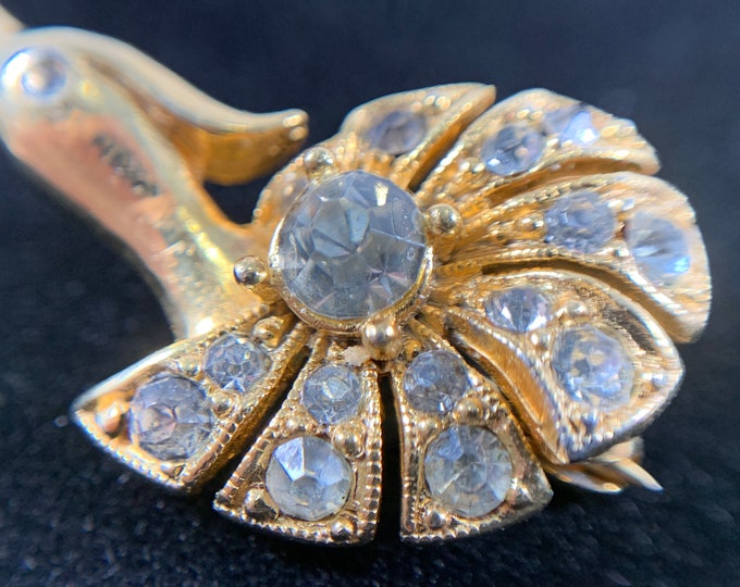 Vintage Gold and Diamond Bird Brooch Pin. - Etsy