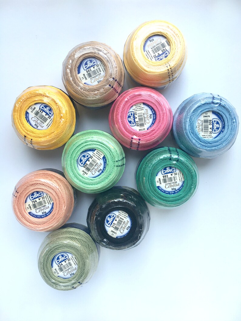DMC 754 Light Peach Cebelia Size 20 Crochet Tatting Thread Bead Crochet ...