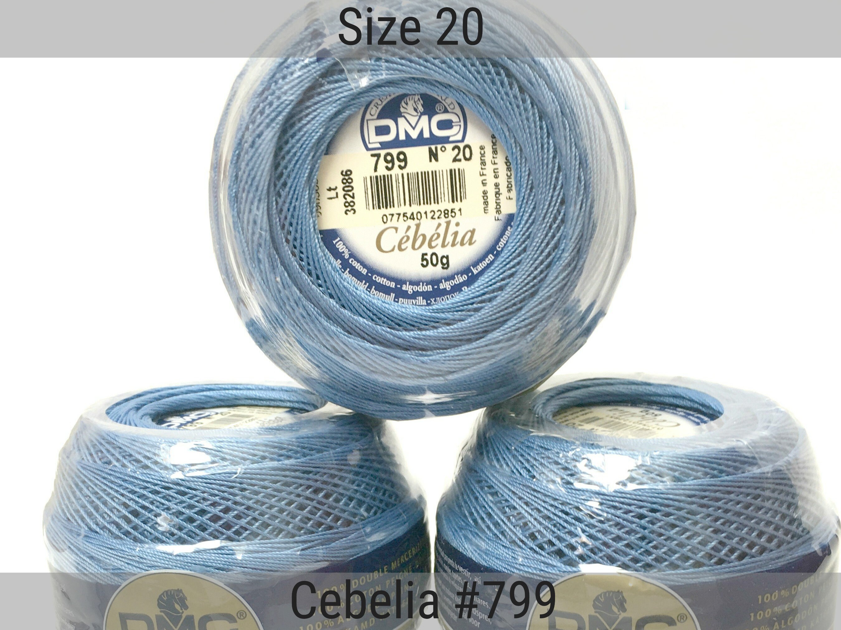 DMC 799 Delft Blue Medium Cebelia Size 20 Crochet Tatting - Etsy Canada