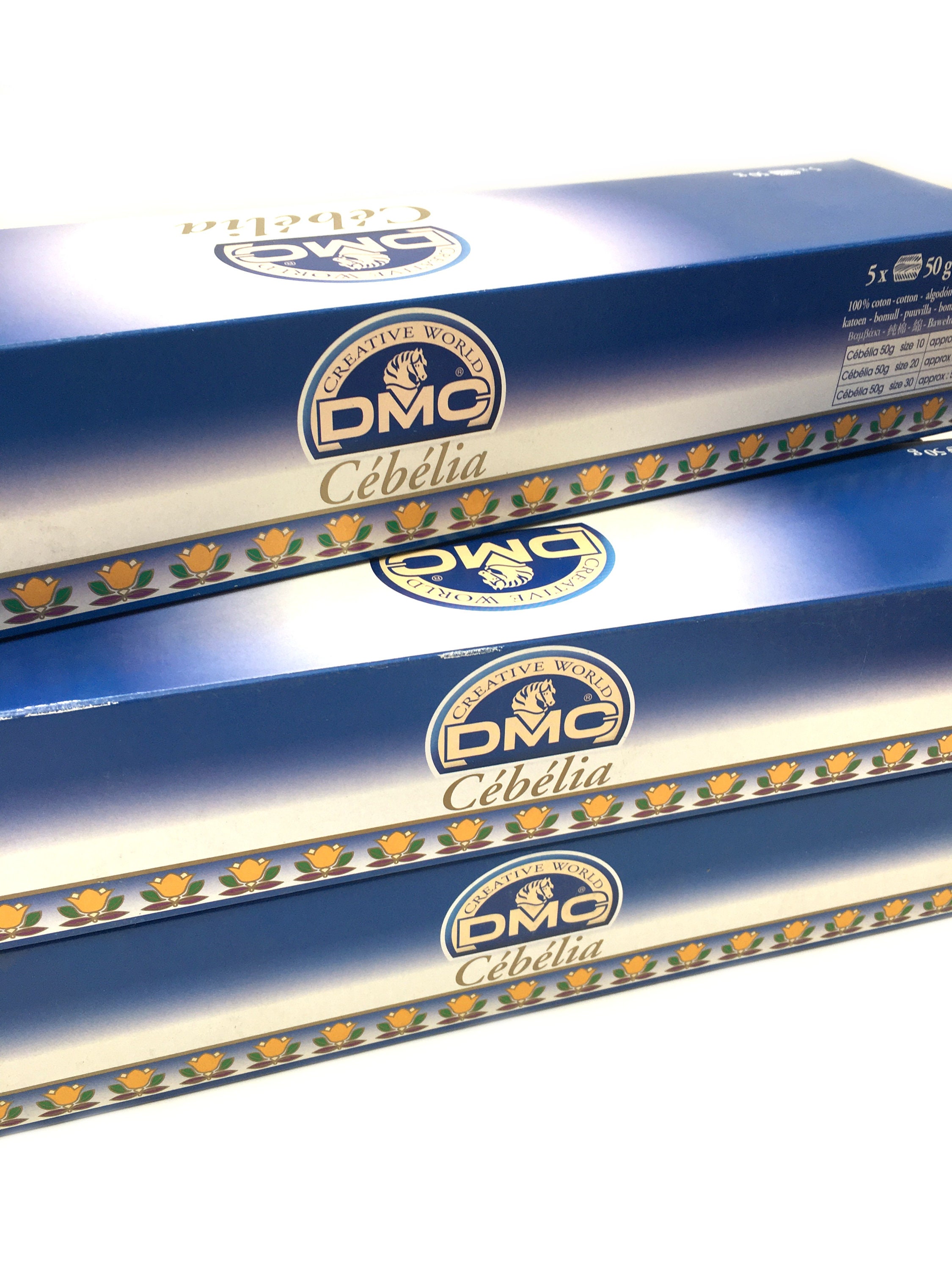 DMC 800 Delft Blue Pale Cebelia Size 30 Crochet Tatting Thread Bead ...