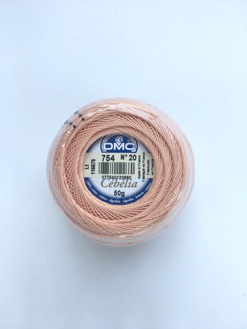 DMC 754 Light Peach Cebelia Size 20 Crochet Tatting | Etsy