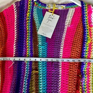 Joshelyns Closet Premade Wacky Hand Crotchet Long Cardigan Womens M-XL ...
