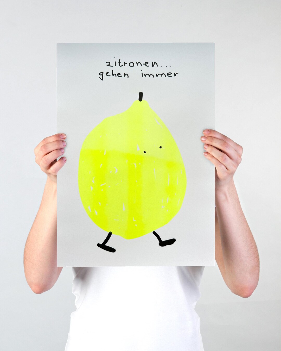 Riso Print A3 Edition Poster Print Lemons Always Work Neon Risoprint ...