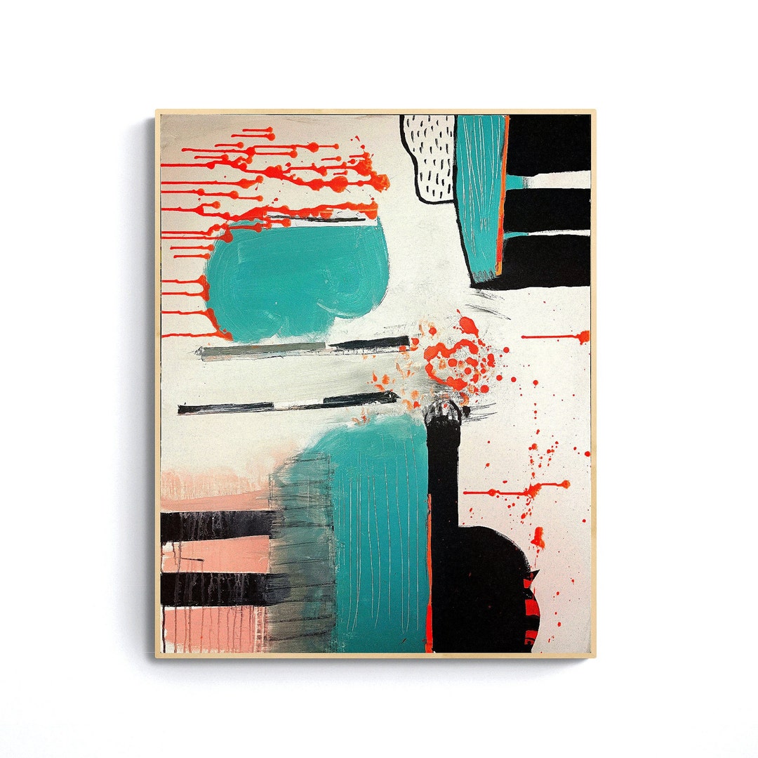 Red Flows Into All Corners, 100x80 / 80 X 100 Cm, Abstract, Street Art ...
