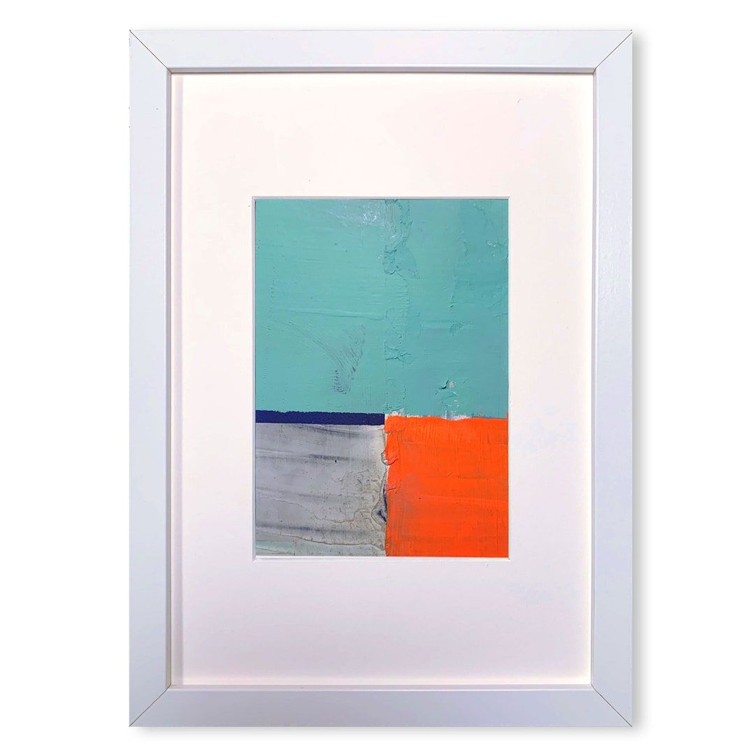 Small Painting on Canvas - in a Frame With Passe-partout, 13 X 18 Cm ...