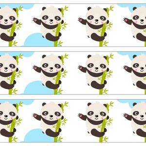 Panda Bulletin Board Border 4 Printable Designs - Etsy