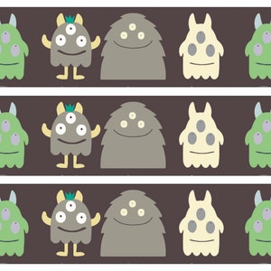Cute Monster Bulletin Board Border 6 Printable Designs - Etsy