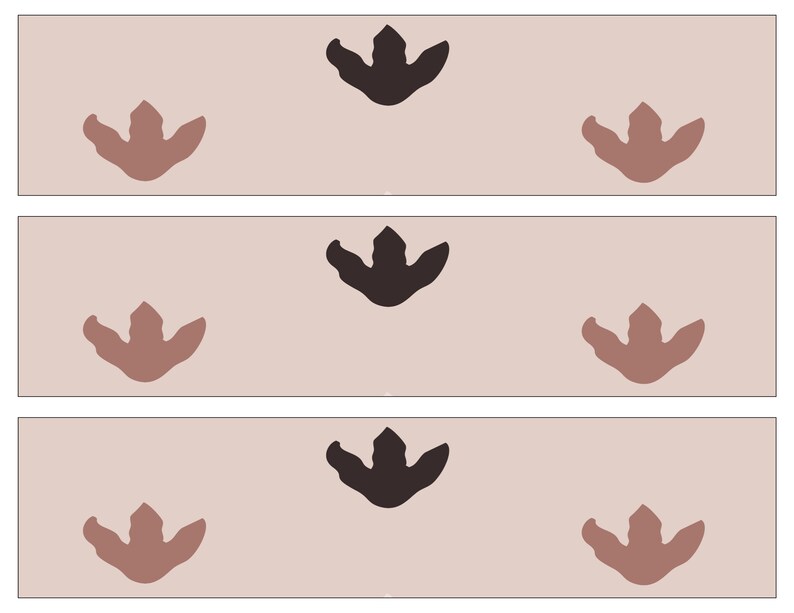 Neutral Dino Bulletin Board Border 6 Printable Designs - Etsy