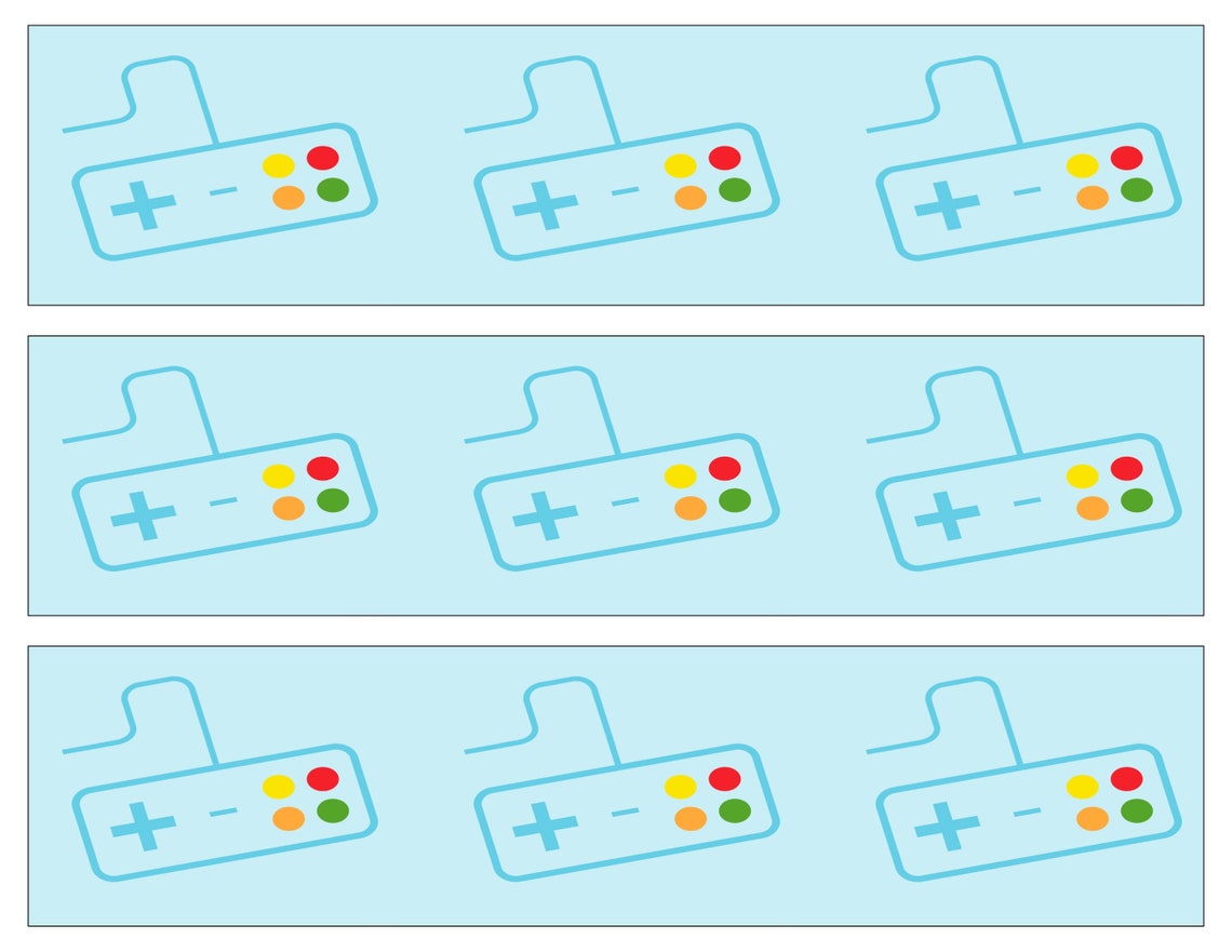 Gamer Geek Bulletin Board Border 8 Printable Designs - Etsy