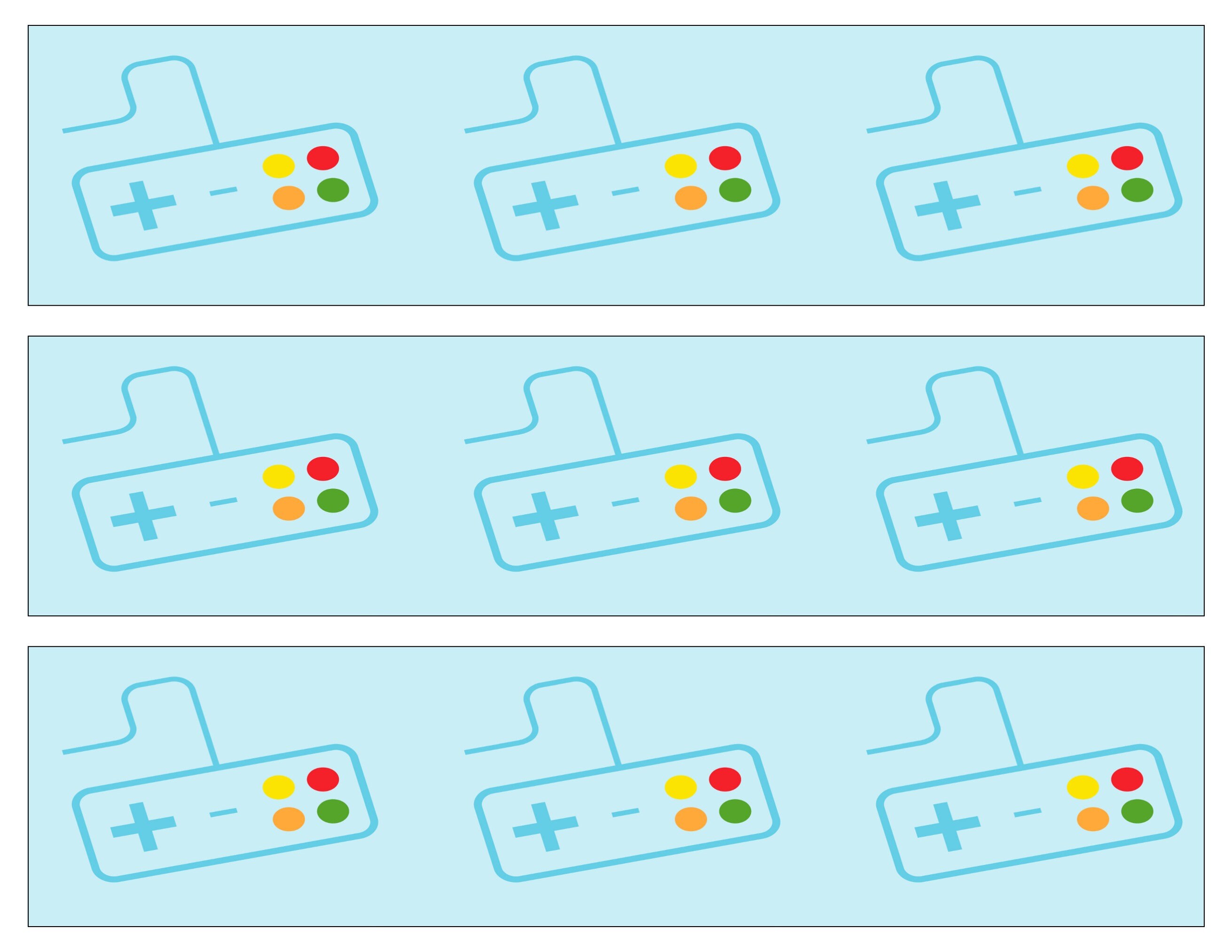 Gamer Geek Bulletin Board Border 8 Printable Designs - Etsy