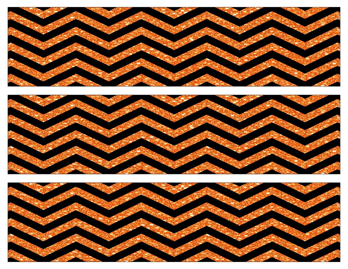 Glitter Halloween Bulletin Board Border 4 Printable Designs - Etsy