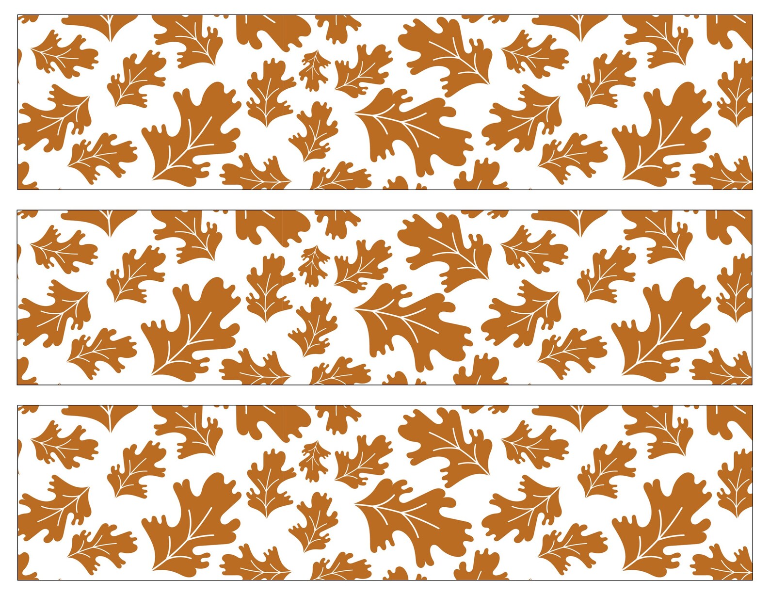 Autumn Leaves Bulletin Board Border 6 Printable Designs - Etsy