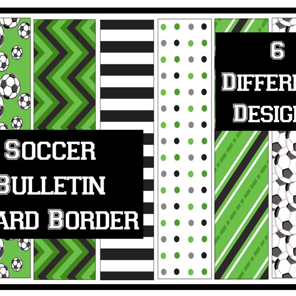 Soccer Border - Etsy