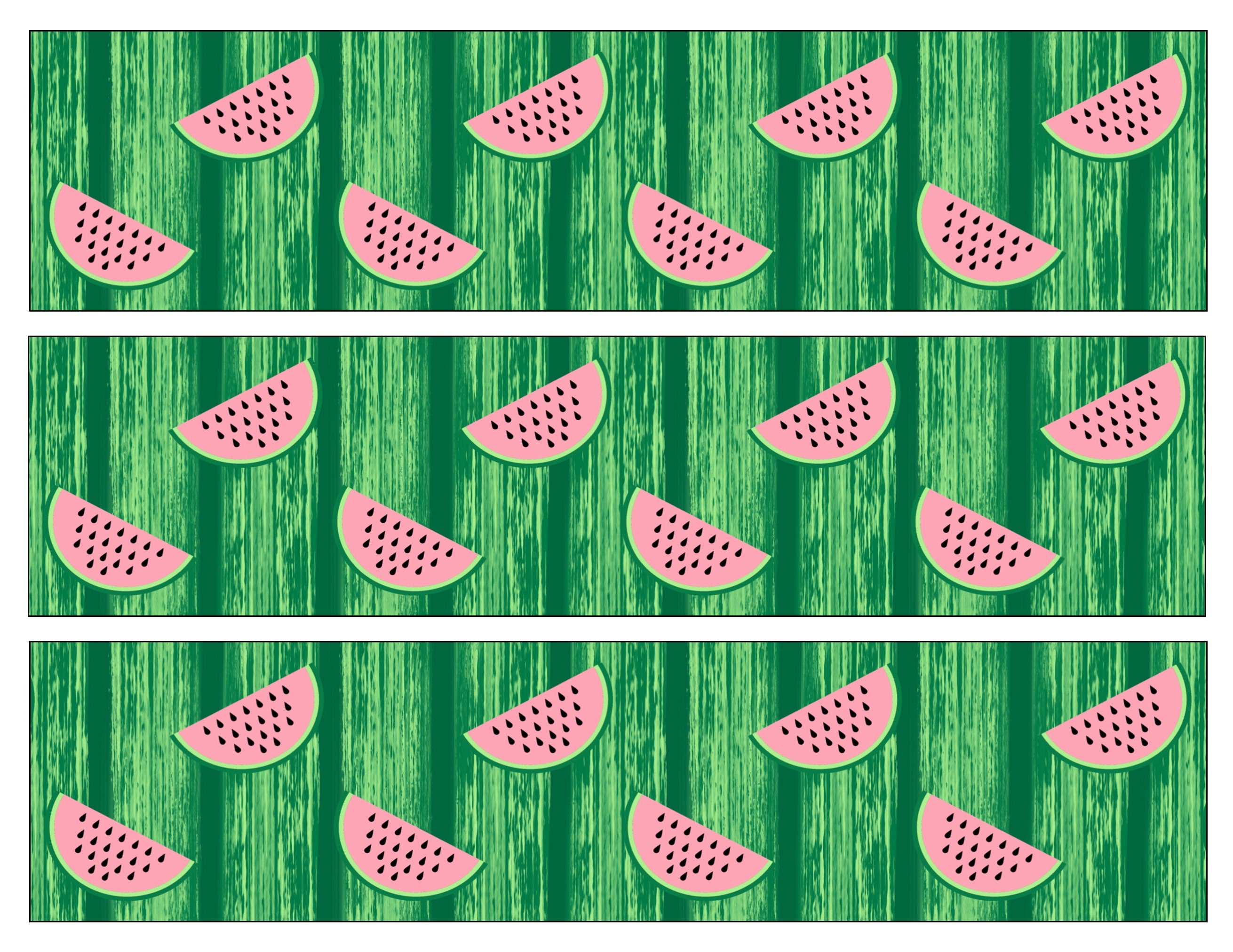 Watermelon Bulletin Board Border 9 Printable Designs - Etsy