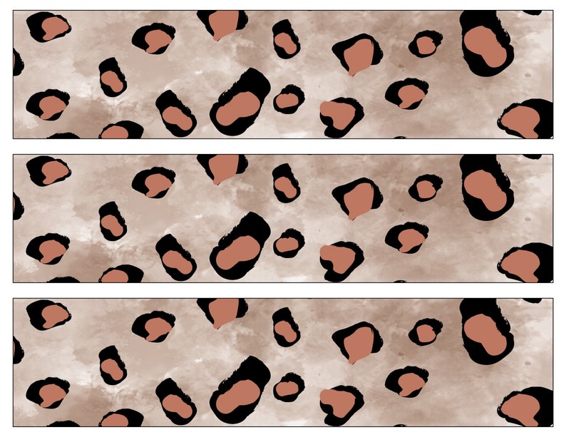 Boho Animal Print Bulletin Board Border 4 Printable Designs (set 2) - Etsy