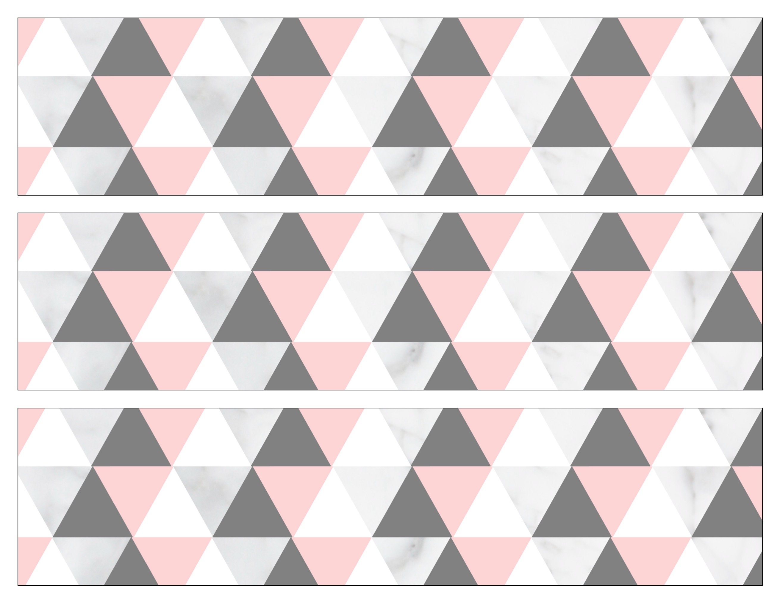 Pink Chic Bulletin Board Border 6 Printable Designs - Etsy