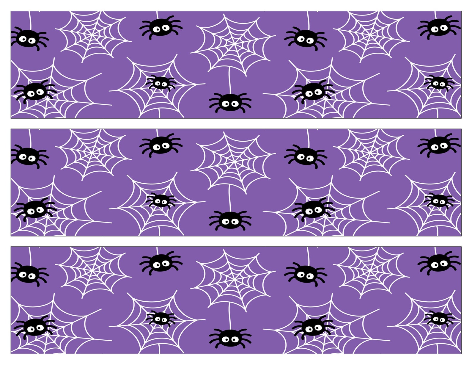Spooky Spiders Bulletin Board Border 3 Printable Designs - Etsy