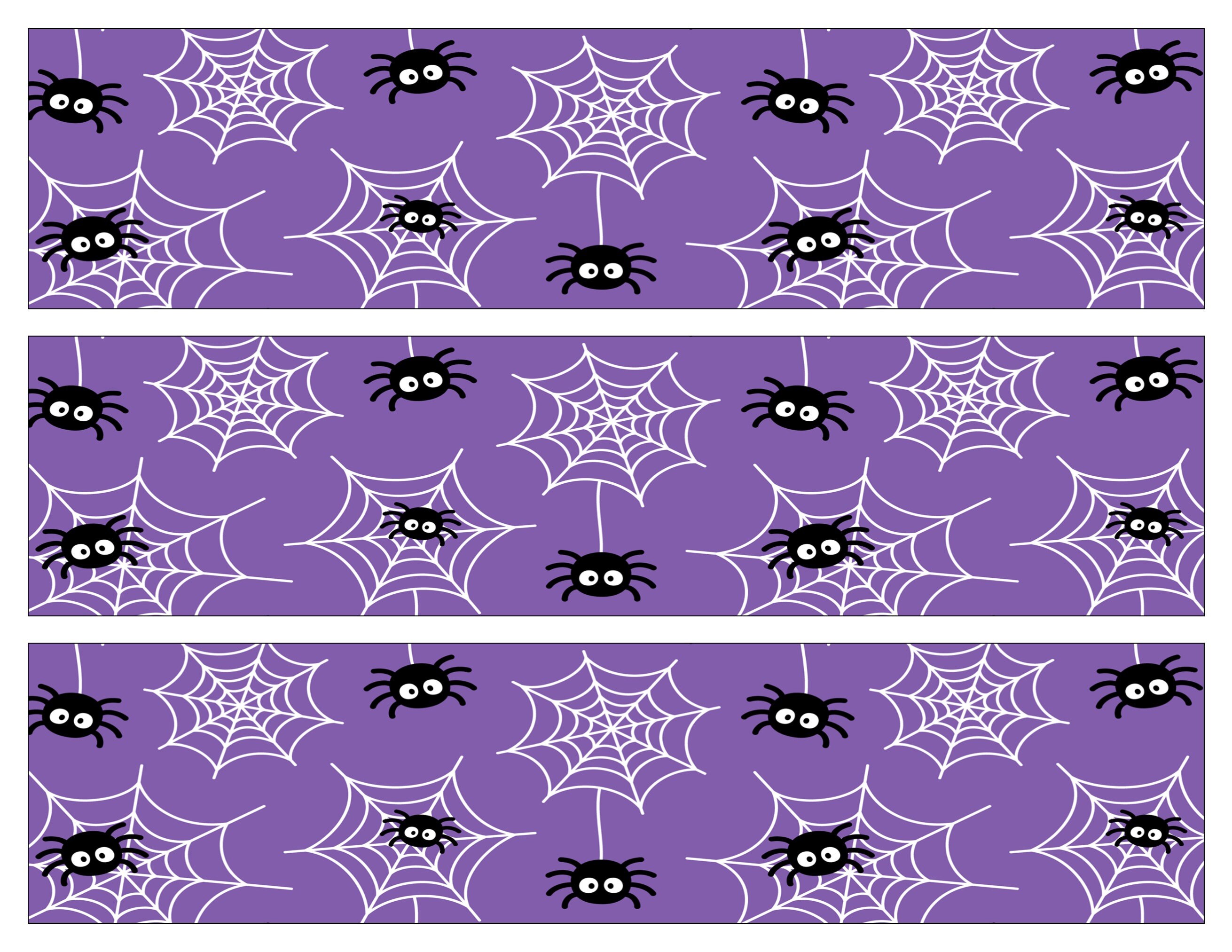 Spooky Spiders Bulletin Board Border 3 Printable Designs - Etsy
