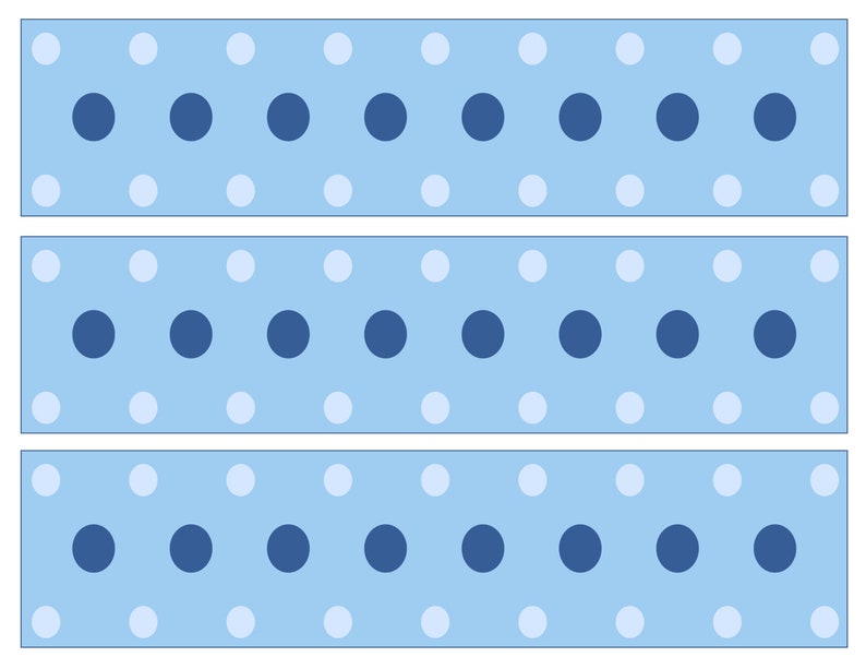 Indigo Blue Bulletin Board Border 5 Printable Designs (set 2) - Etsy