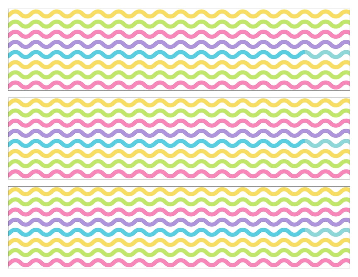 Bright Easter Bulletin Board Border 4 Printable Designs, Easter Border ...