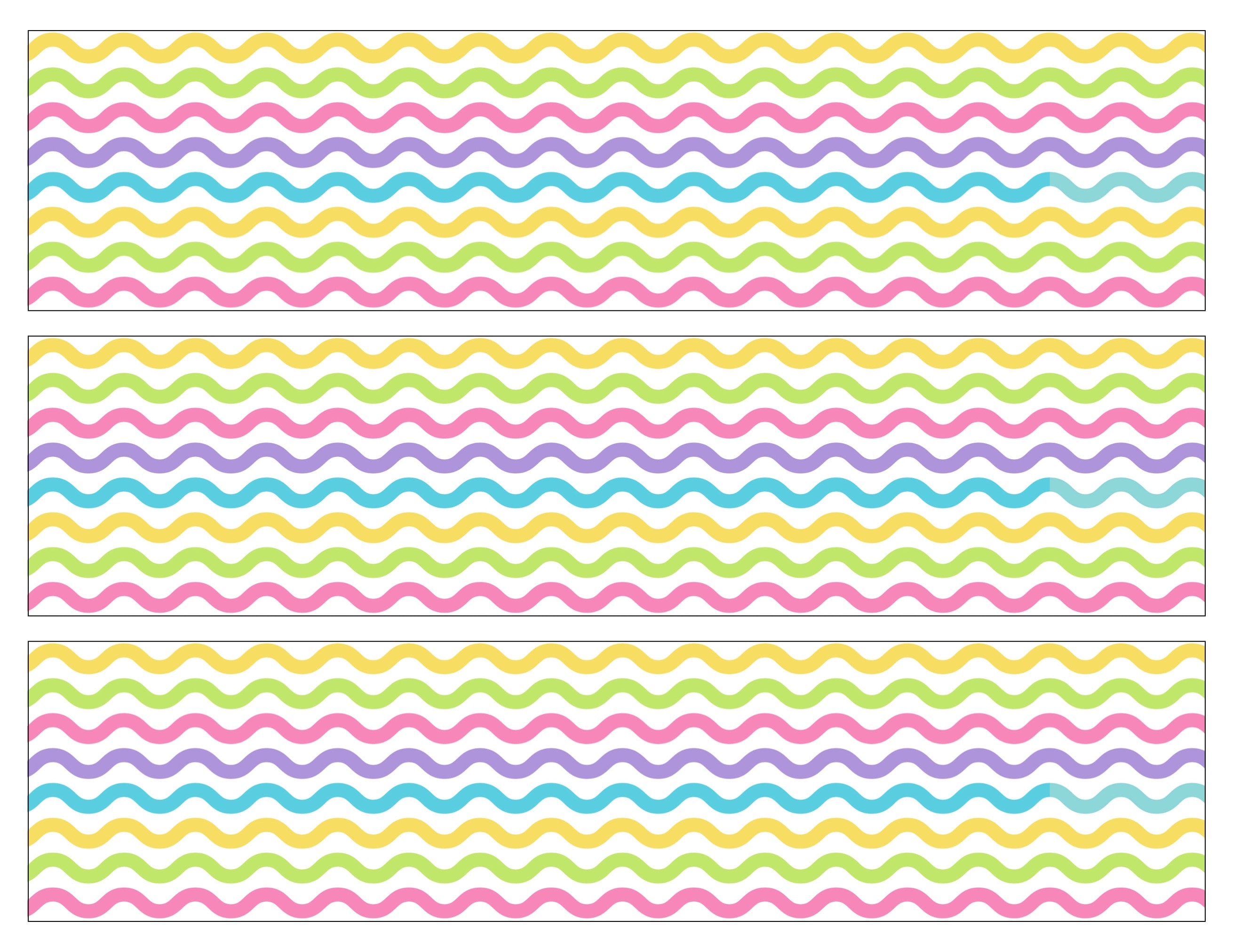 Bright Easter Bulletin Board Border 4 Printable Designs, Easter Border ...