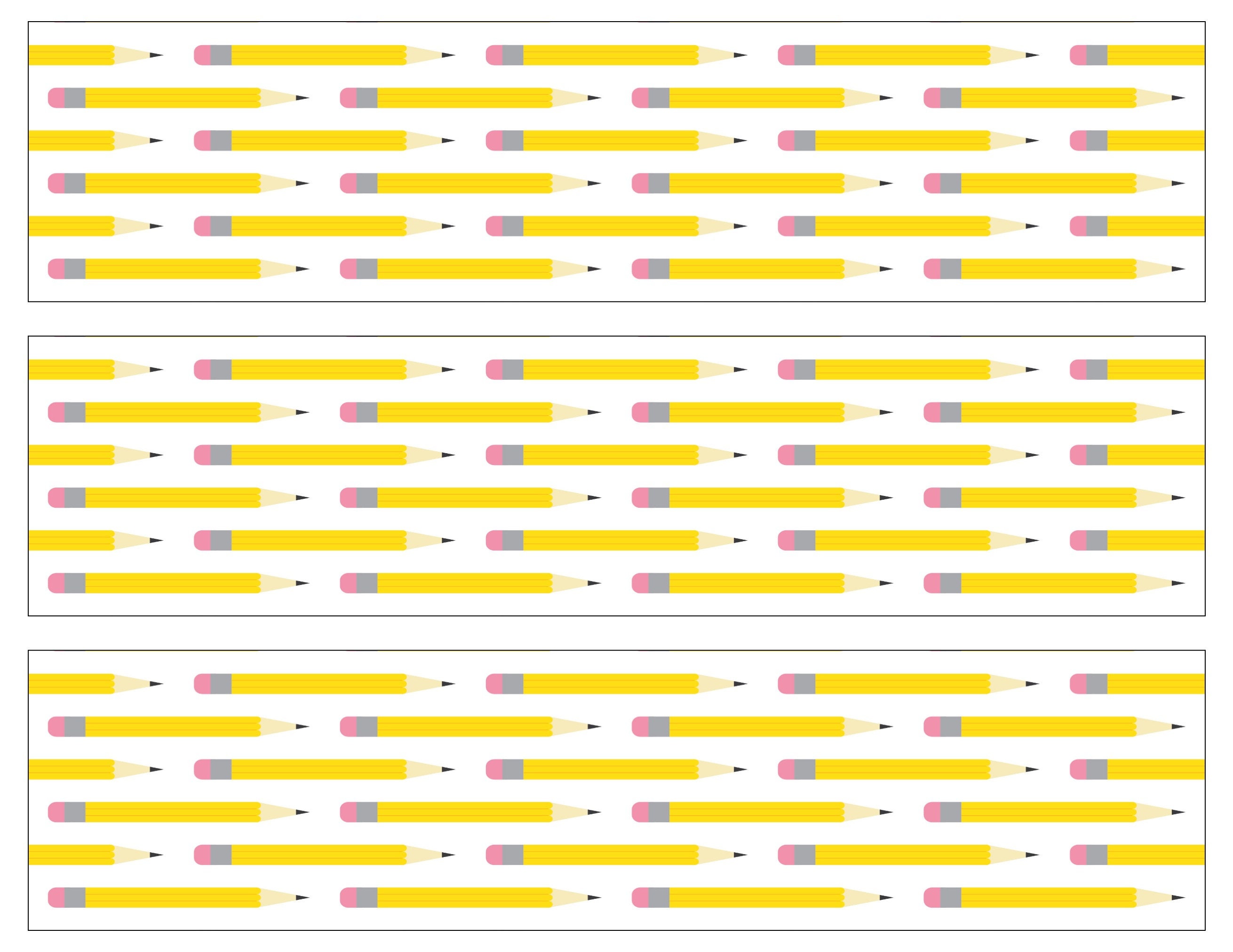 School Tools Bulletin Board Border 8 Printable Designs, Ruler Border ...