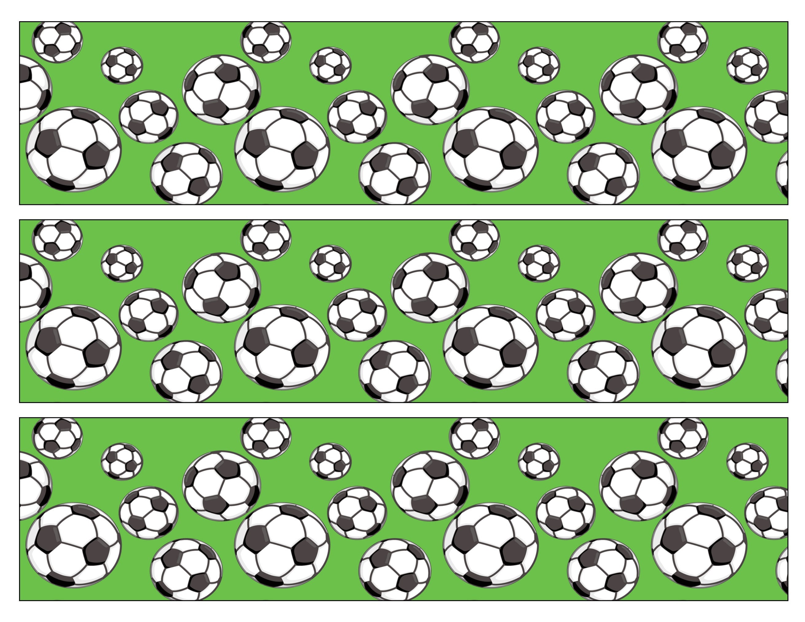 Soccer Bulletin Board Border 6 Printable Designs - Etsy