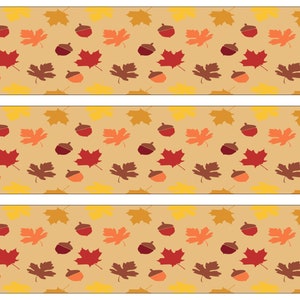 Fall Leaves Bulletin Board Border 5 Printable Designs - Etsy