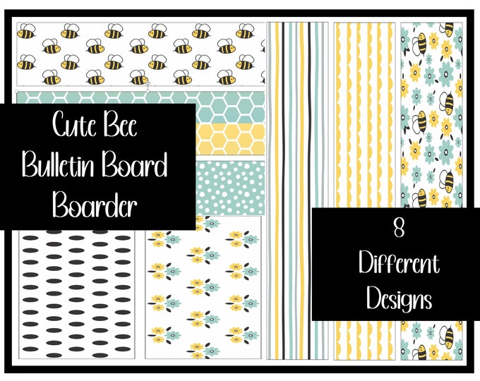 Bumble Bee Collection | Bulletin Board Borders Digital Download - Etsy ...