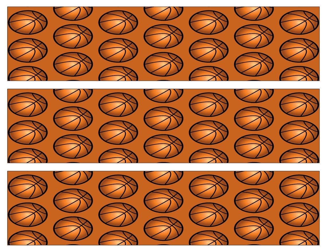 Basketball Bulletin Board Border 4 Printable Designs - Etsy