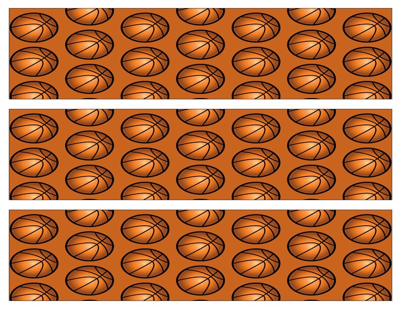 Basketball Bulletin Board Border 4 Printable Designs - Etsy