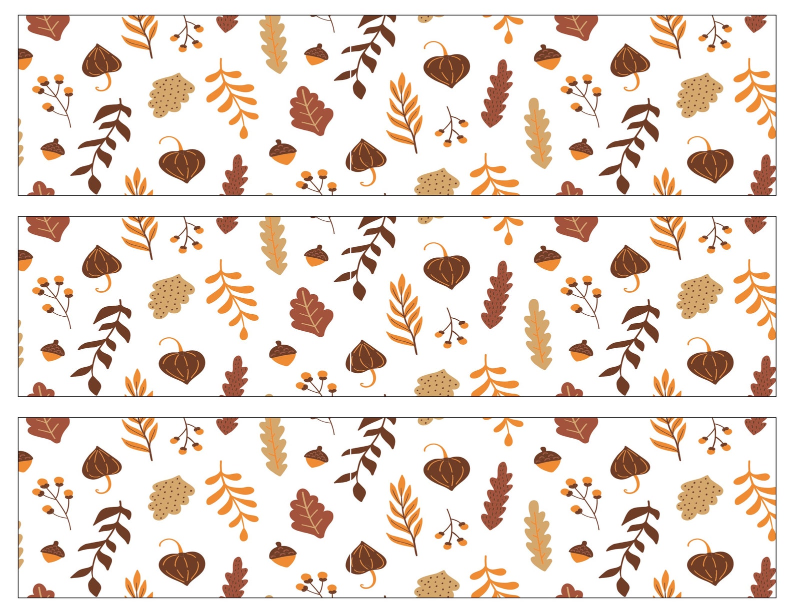 Autumn Leaves Bulletin Board Border 6 Printable Designs - Etsy