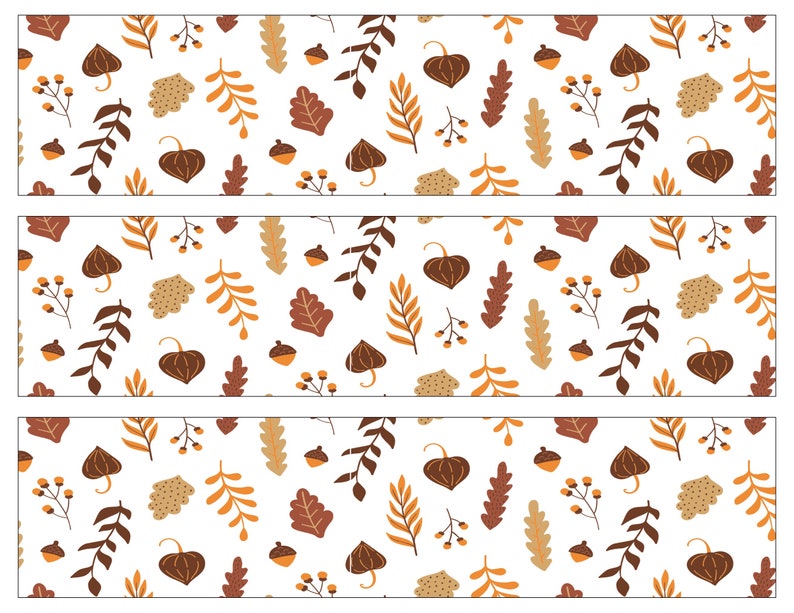Autumn Leaves Bulletin Board Border 6 Printable Designs - Etsy