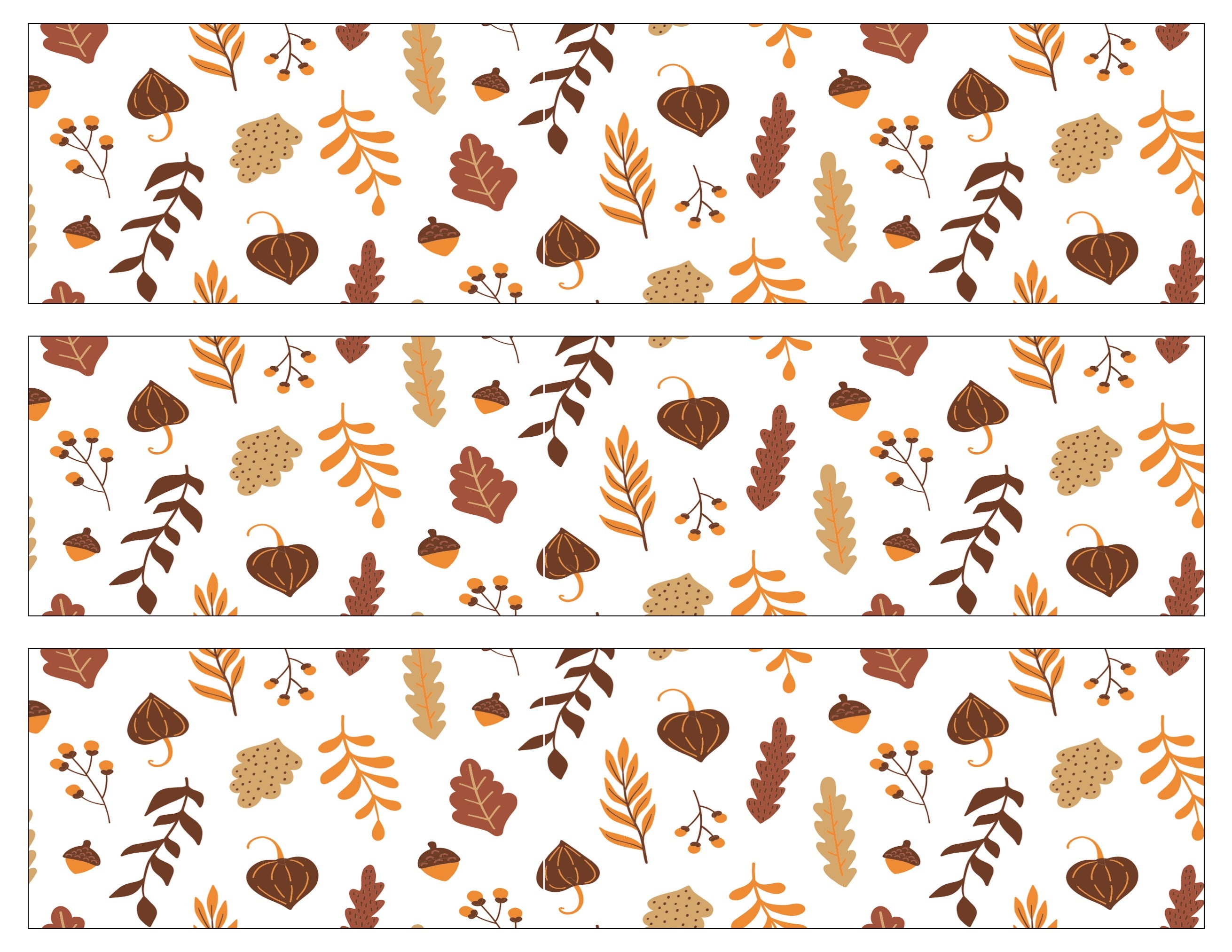 Autumn Leaves Bulletin Board Border 6 Printable Designs - Etsy