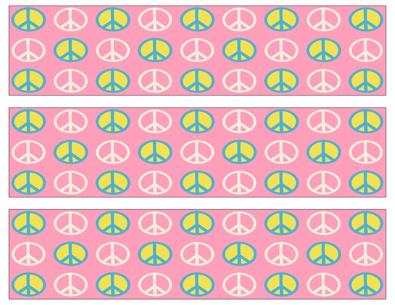 Feelin' Groovy Bulletin Board Border 5 Printable Designs - Etsy