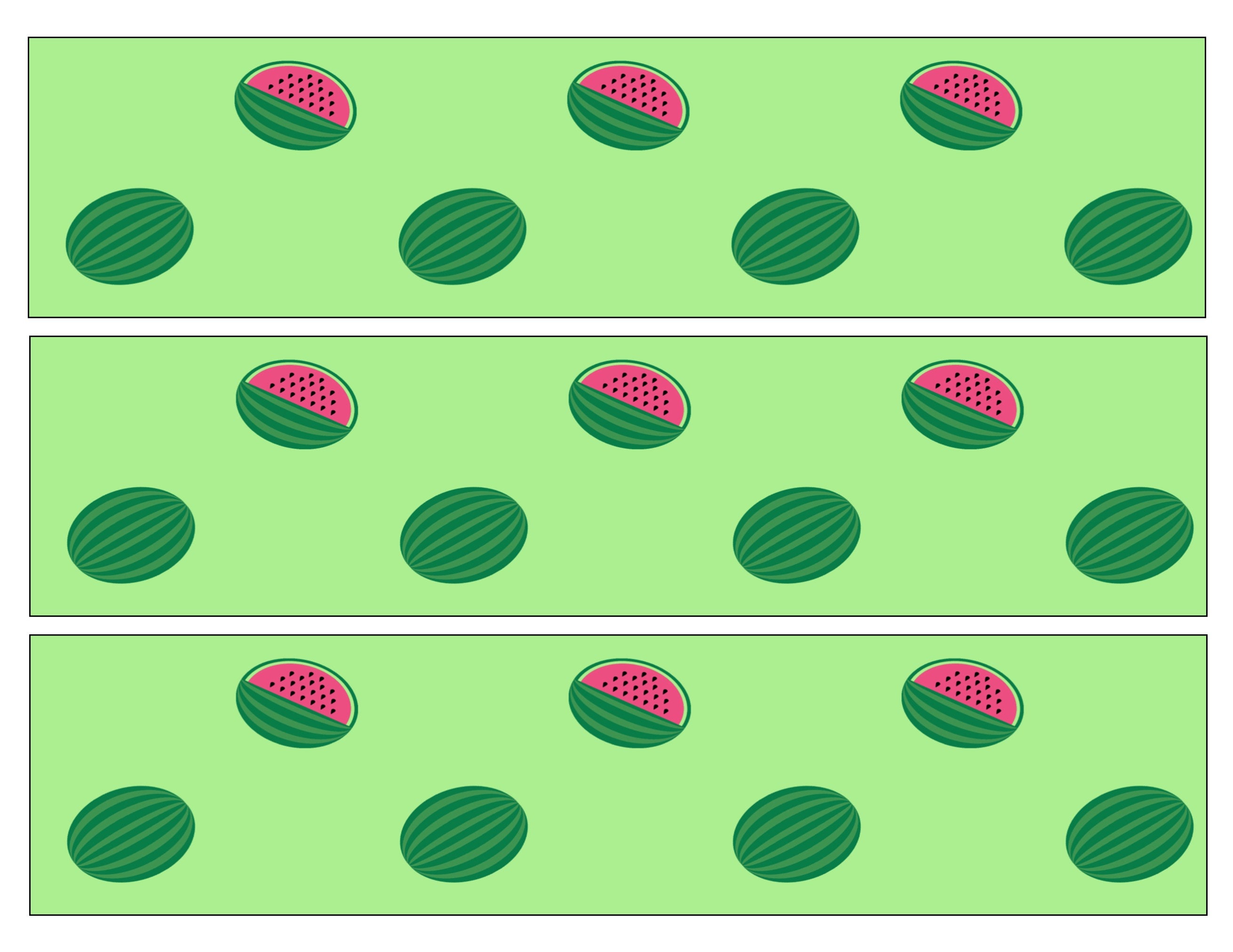 Watermelon Bulletin Board Border 9 Printable Designs - Etsy